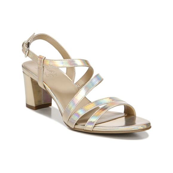 Naturalizer | Shoes | Naturalizer Womens Gold Metallic Bridget 2 Open ...